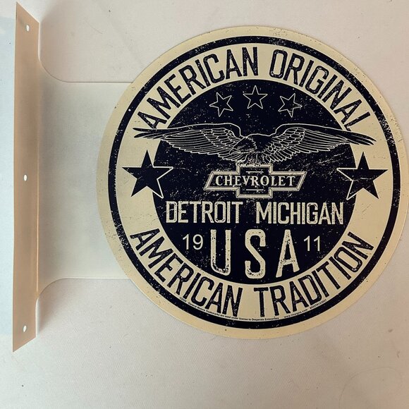 Wall Decor | Vintage Retro Double Sided American Original Chevrolet ...